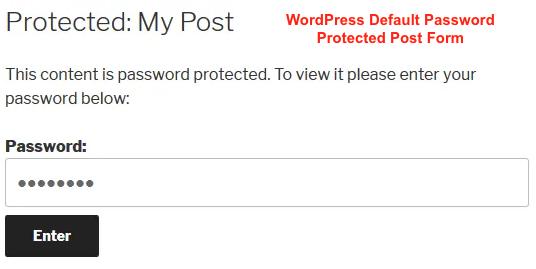 How to Change "The content is password protected. To view it please ...